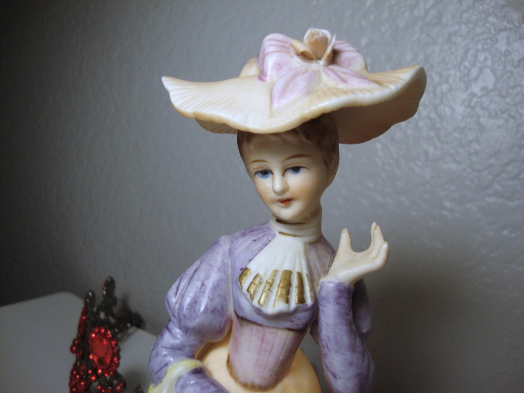 Vintage I.RICE PERFUME LAMP - Porcelain Victorian Lady Perfume Diffuser ...