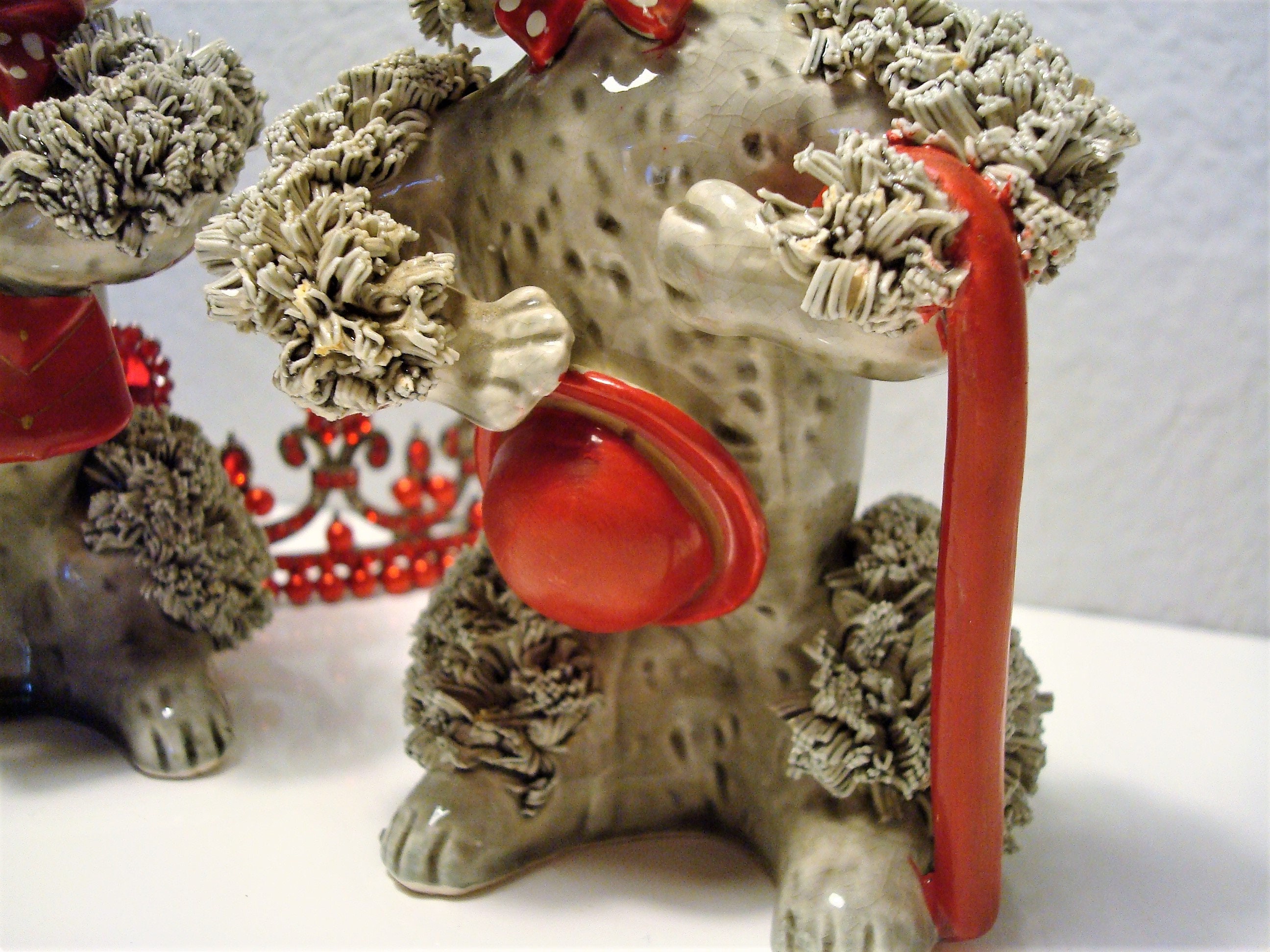 Vintage GRAY SPAGHETTI POODLES Gray Spaghetti Glaze Poodle | Etsy