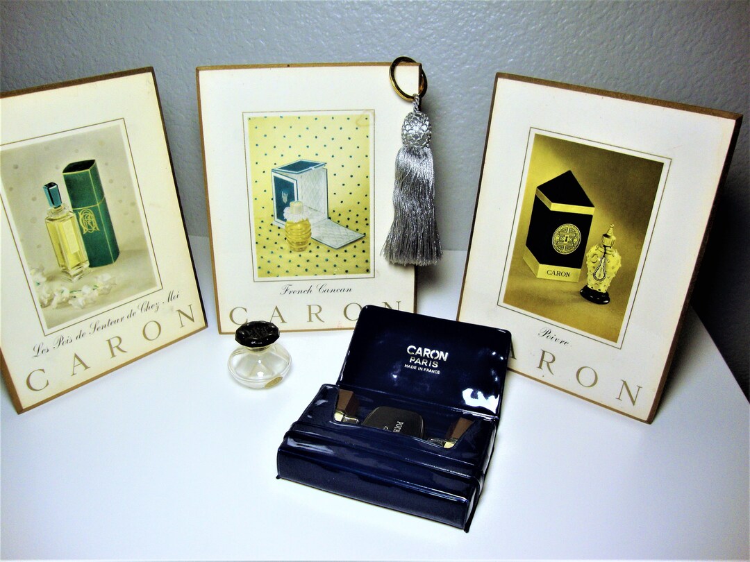 Vintage CARON FRAGRANCE BUNDLE - Rare Caron Perfume Display Signs (3 ...