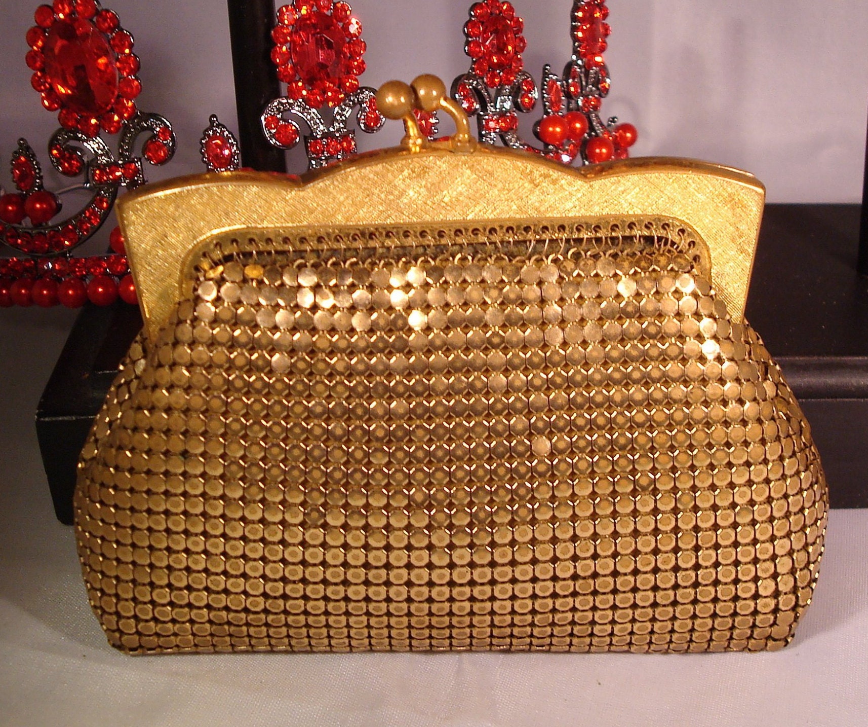 Vintage METAL CHANGE PURSE Shiny-gold Tone Metal Mesh Change - Etsy