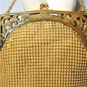 Vintage MESH PURSE & ACCESSORIES - Gold Bead-mesh Purse, Ornate Frame ...