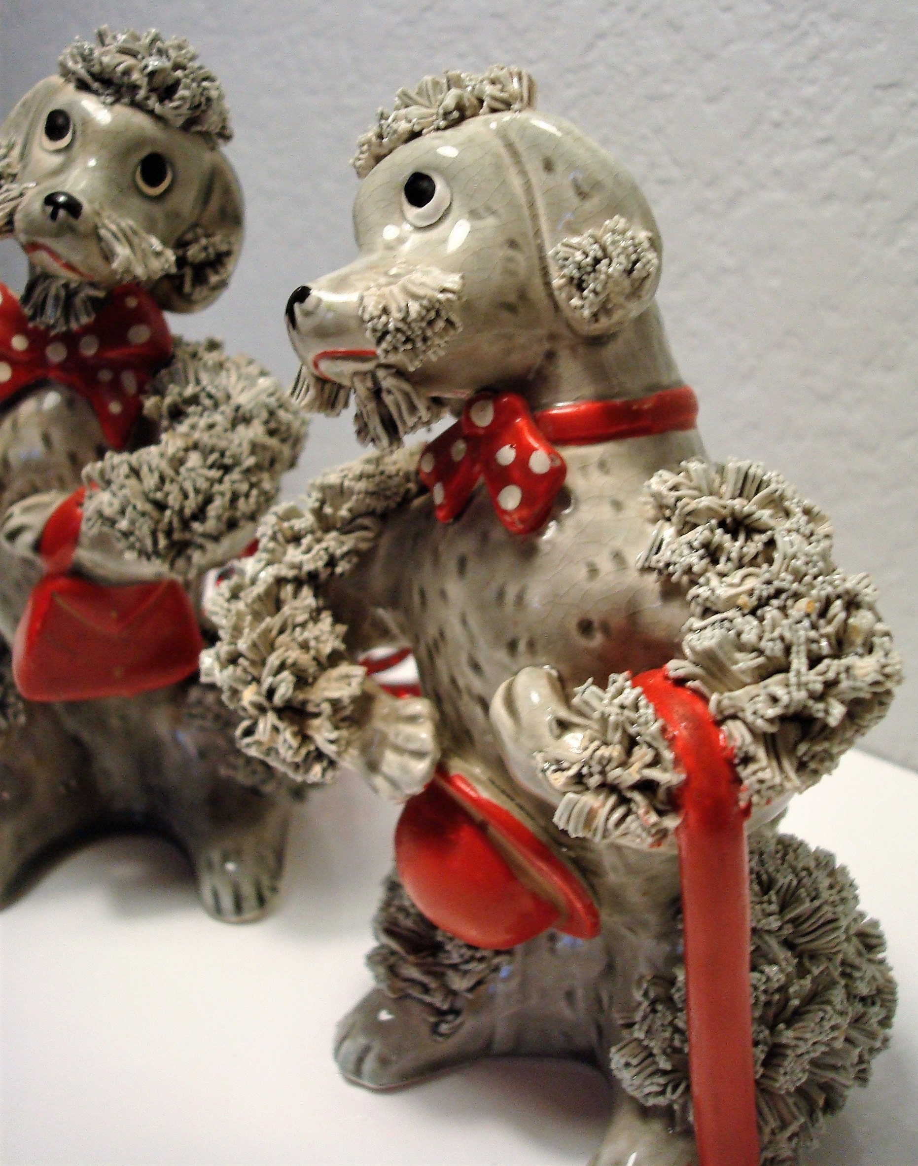 Vintage GRAY SPAGHETTI POODLES Gray Spaghetti Glaze Poodle | Etsy