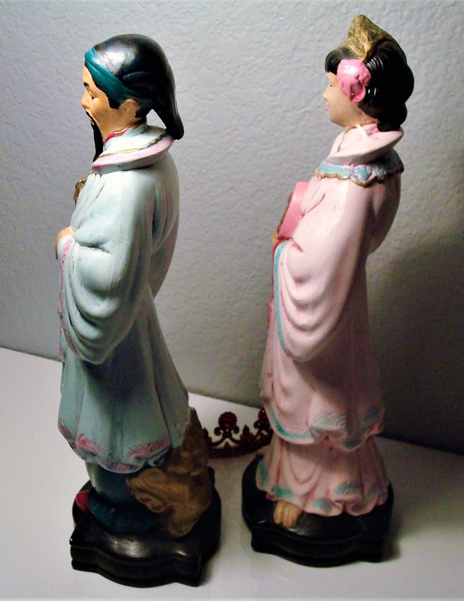 Vintage EMPEROR & EMPRESS STATUES Tall 15.5 Statues of - Etsy