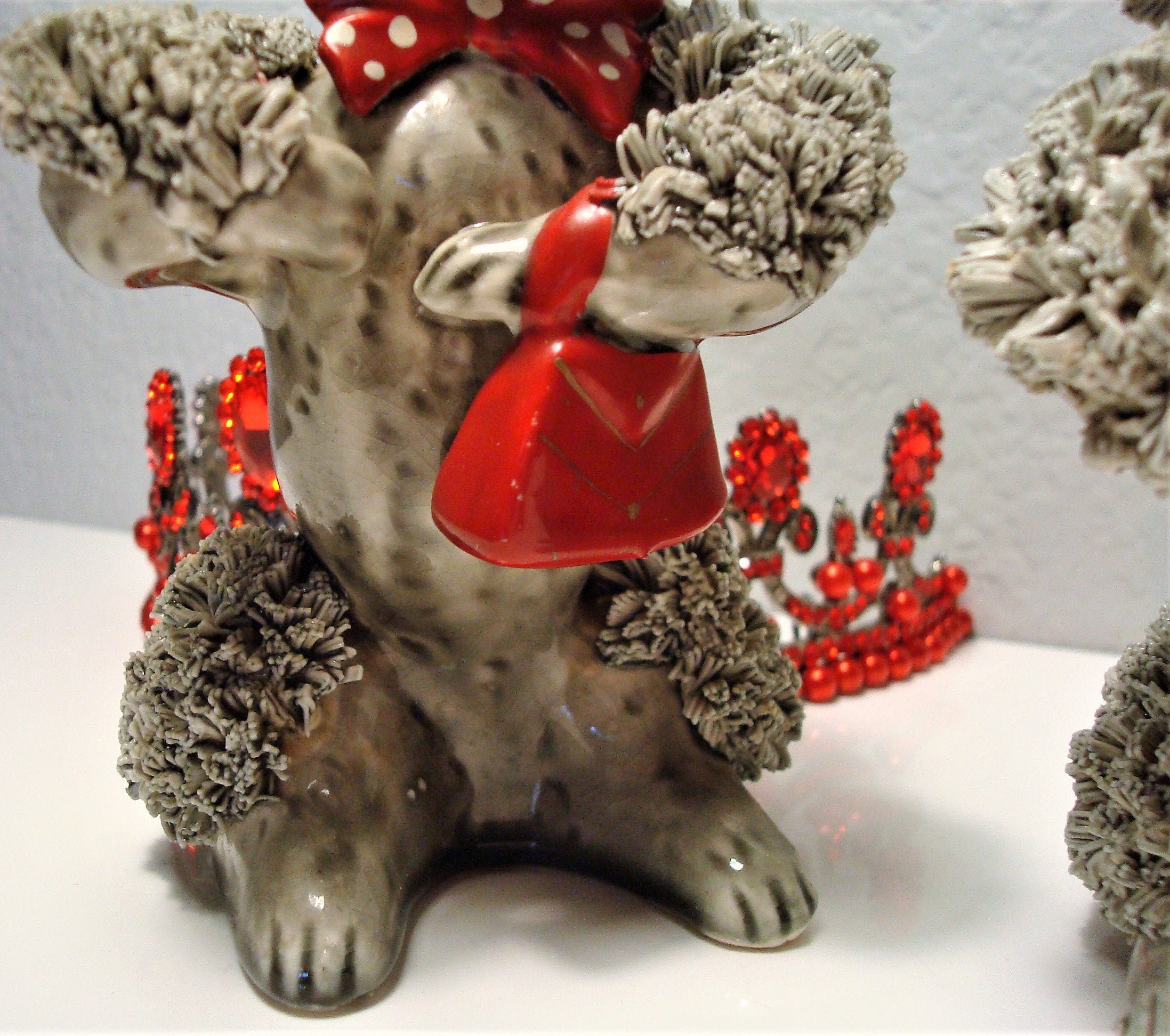 Vintage GRAY SPAGHETTI POODLES Gray Spaghetti Glaze Poodle | Etsy