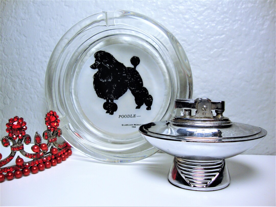 Vintage Working LIGHTER & POODLE ASHTRAY - Working Ronson "tempo ...