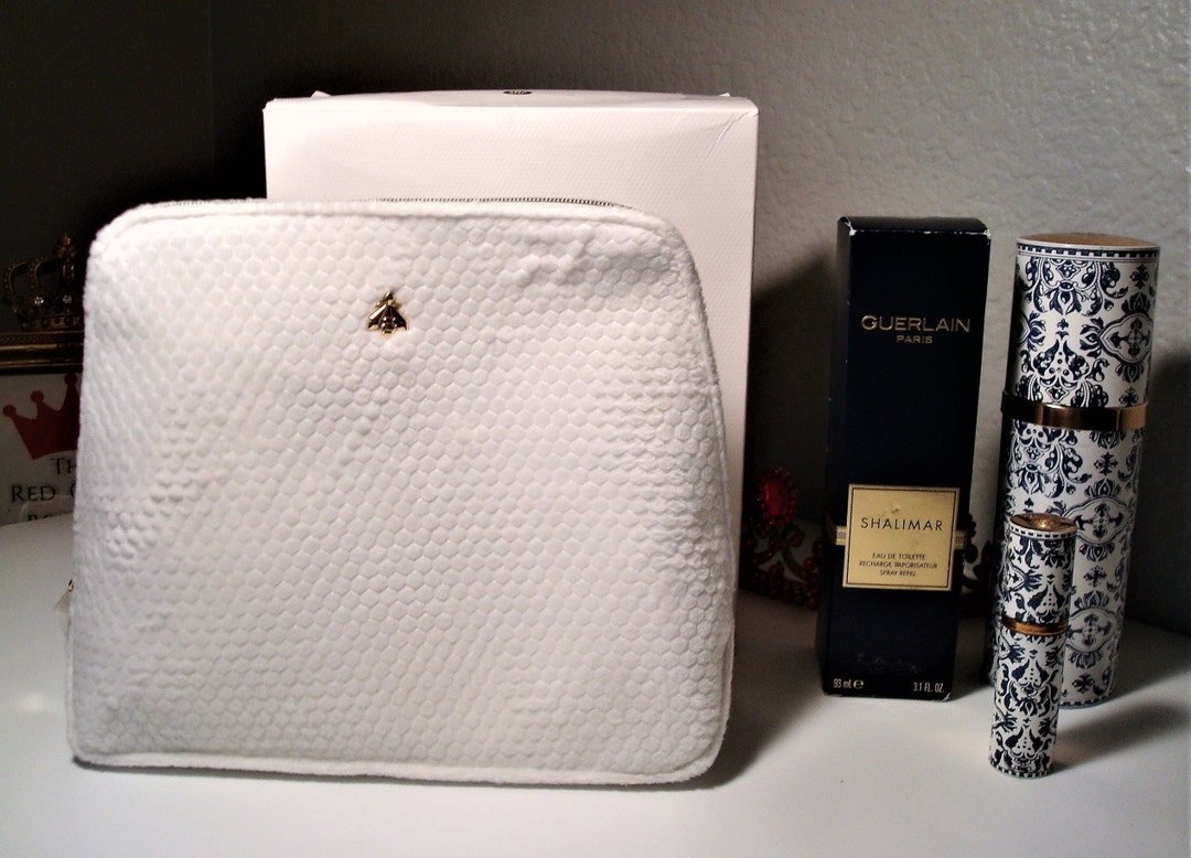 Vintage Shalimar Guerlain Perfume Set: Empty Canisters & Pouch - Etsy