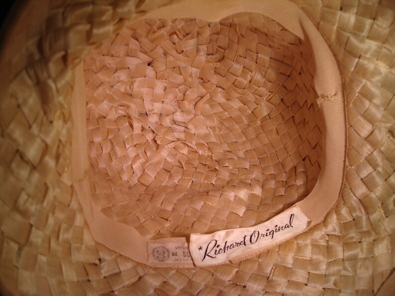 Vintage STRAW-FABRIC CLOCHE Stunning Weaved Straw-fabric - Etsy