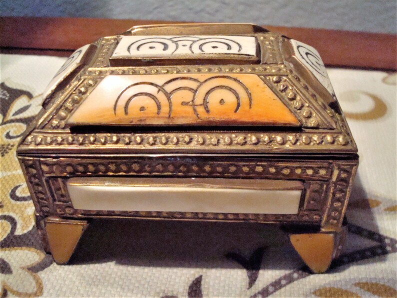 Vintage HANDMADE MORROCAN BOX Ornate Handmade Brass Plated - Etsy
