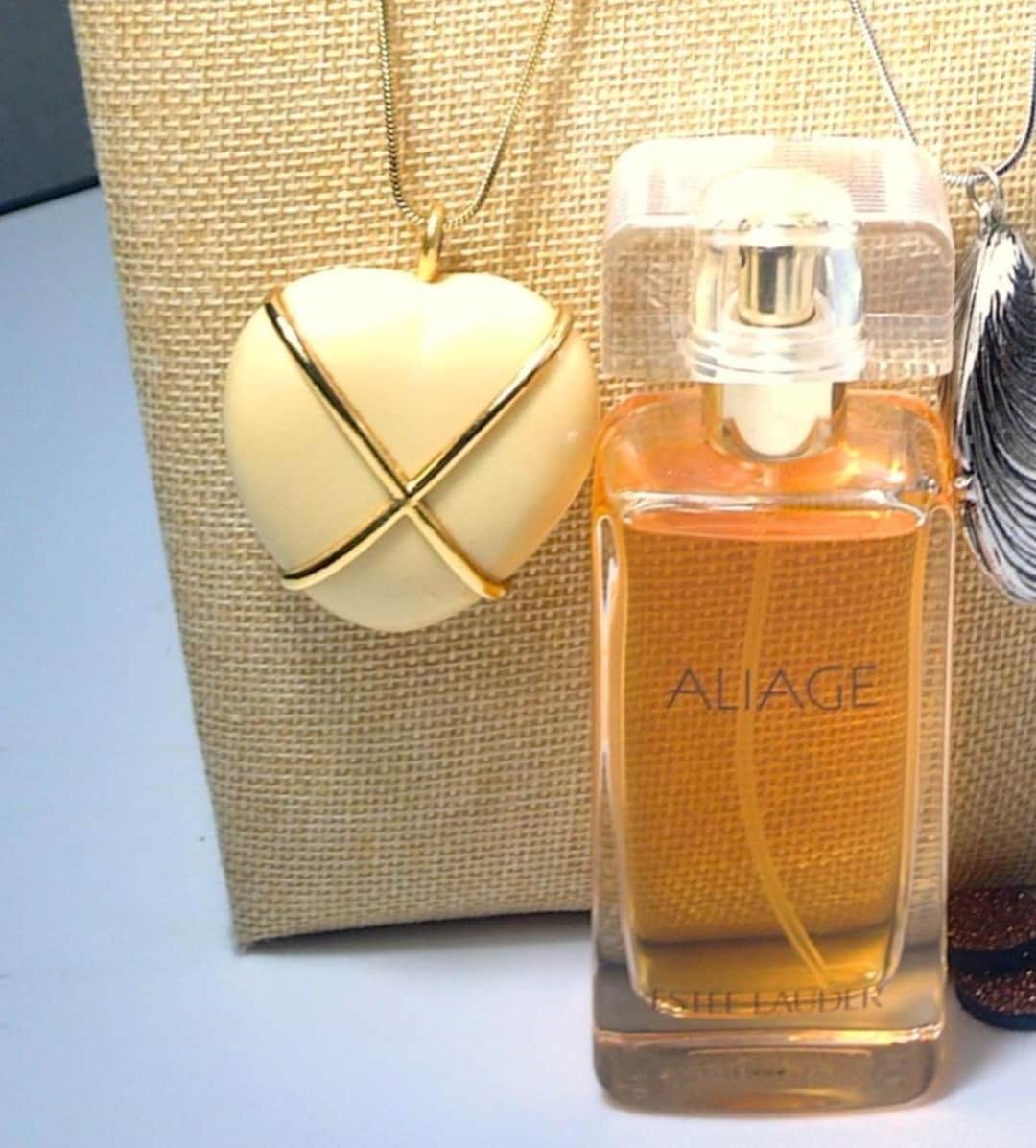 Vintage Estée Lauder Aliage Solid Perfume Set – Heart Pendant & Full 1. ...