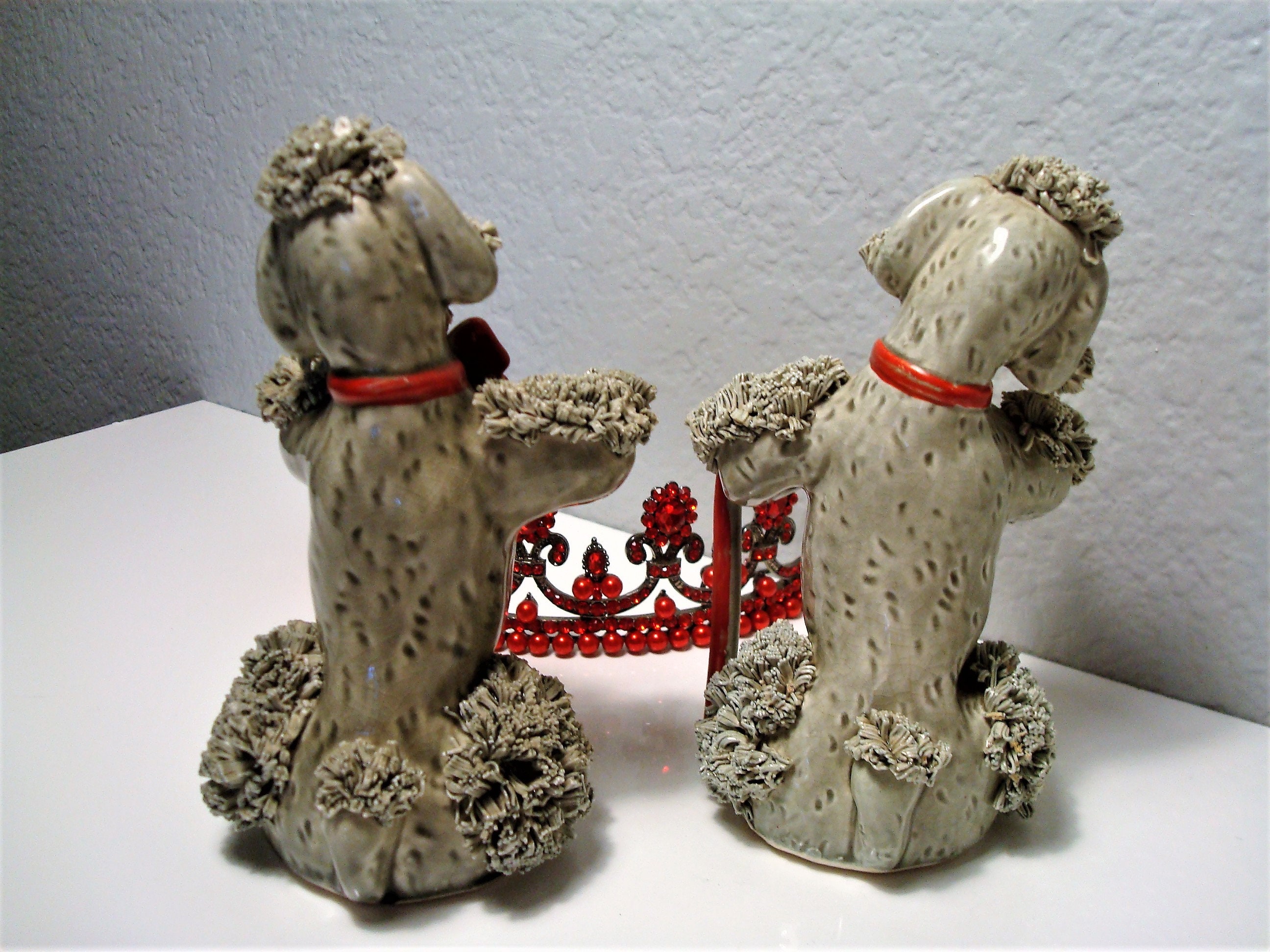 Vintage GRAY SPAGHETTI POODLES Gray Spaghetti Glaze Poodle | Etsy