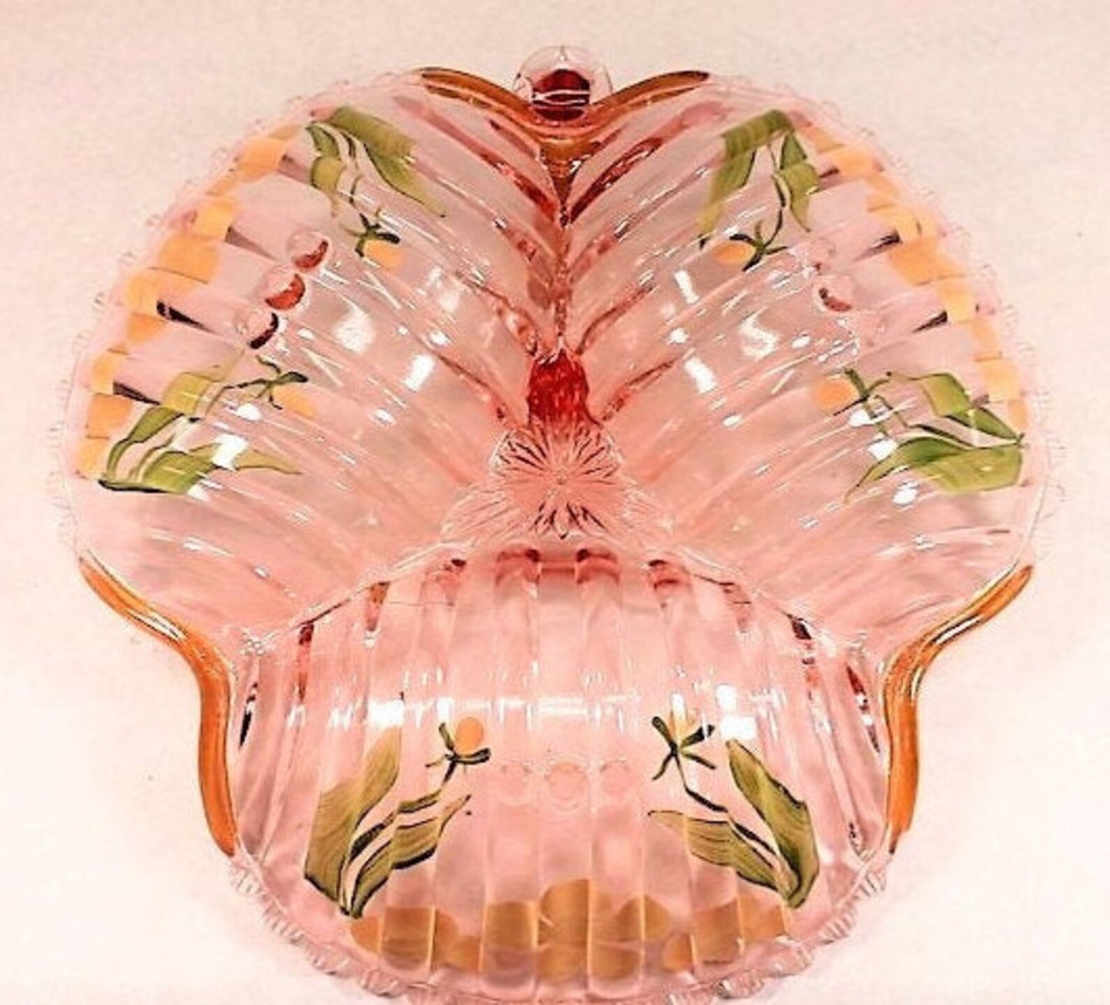 Vintage PINK CANDY DISH Pretty Pink Hand-Painted | Etsy