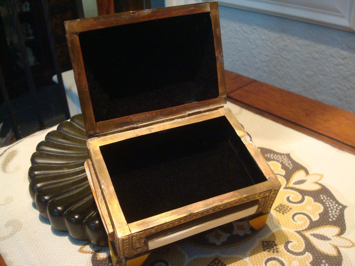 Vintage HANDMADE MORROCAN BOX Ornate Handmade Brass Plated - Etsy