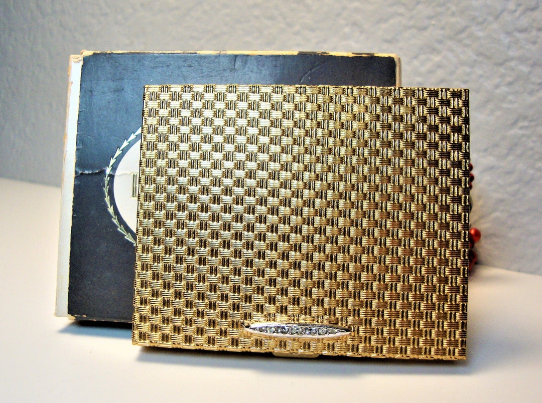 Vintage Revlon Futurama Compact: Basketweave Rhinestone Powder Case - Etsy