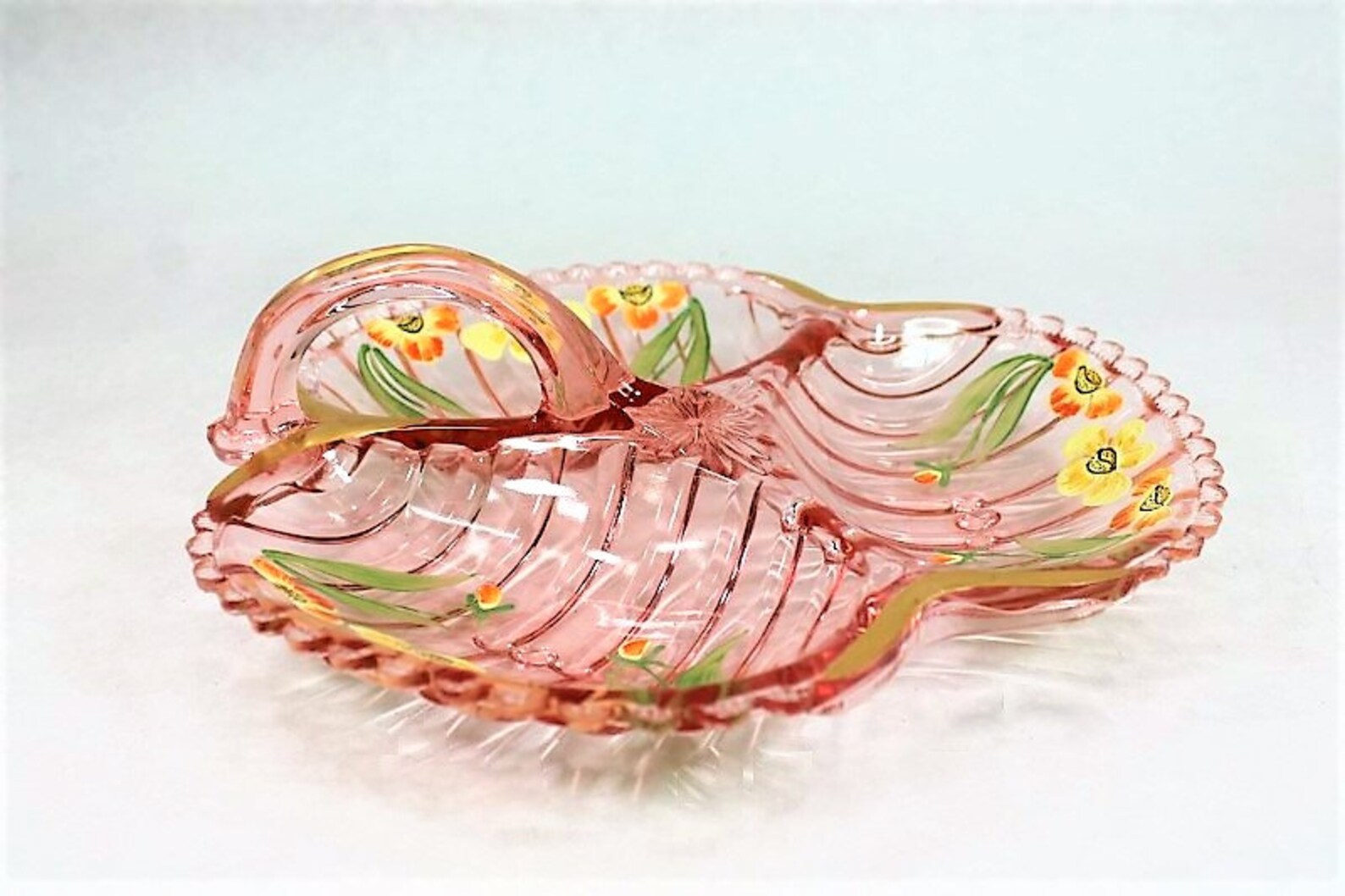 Vintage PINK CANDY DISH Pretty Pink Hand-Painted | Etsy