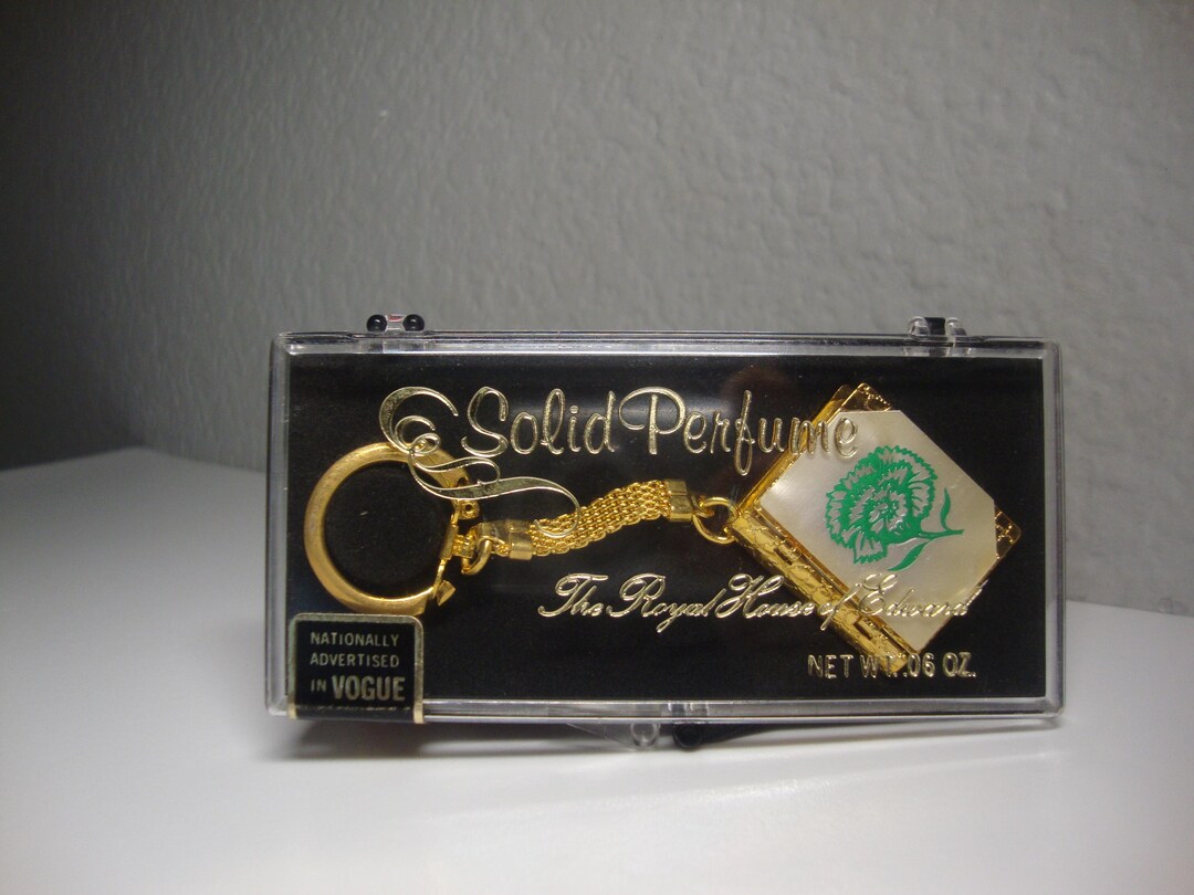 Vintage SOLID PERFUME KEYCHAIN - the Royal House of Edward, Solid ...