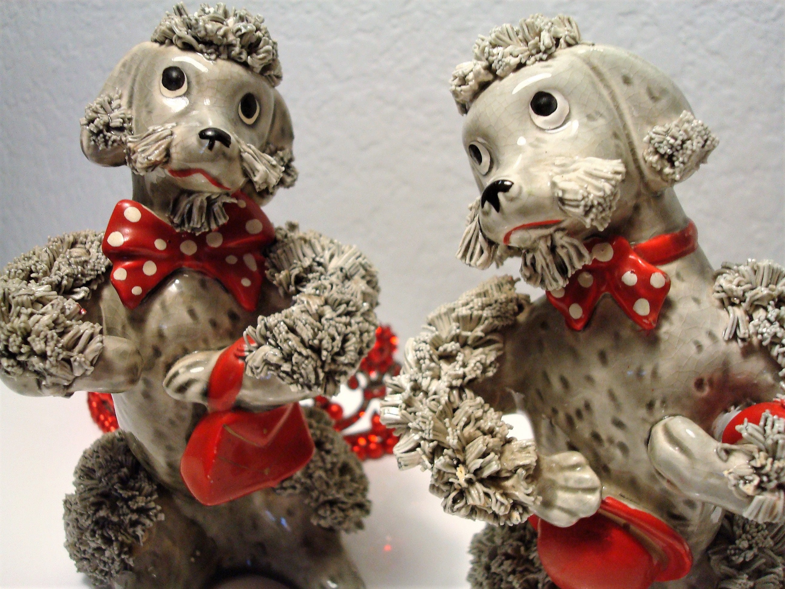 Vintage GRAY SPAGHETTI POODLES Gray Spaghetti Glaze Poodle | Etsy