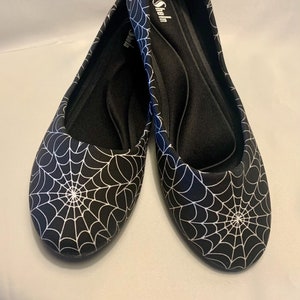 Wicked Webs Spider Web Shoes Halloween Heels Flats - Etsy