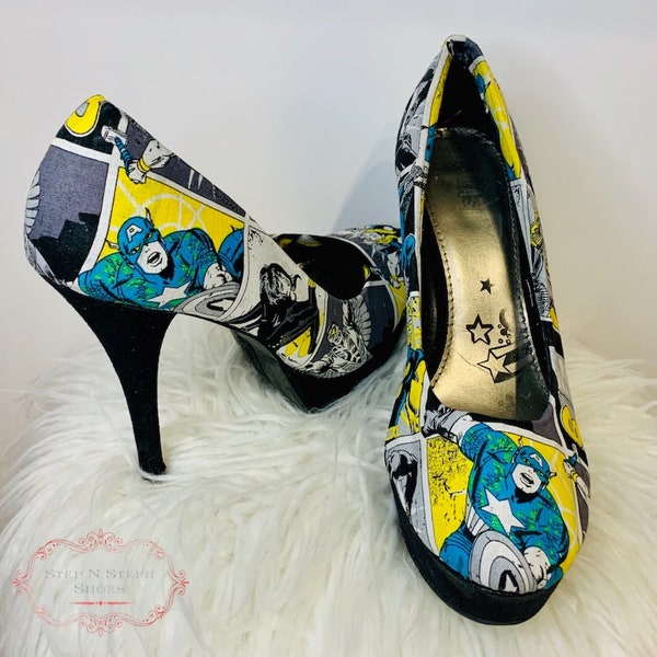 Comic Book Heels - Etsy