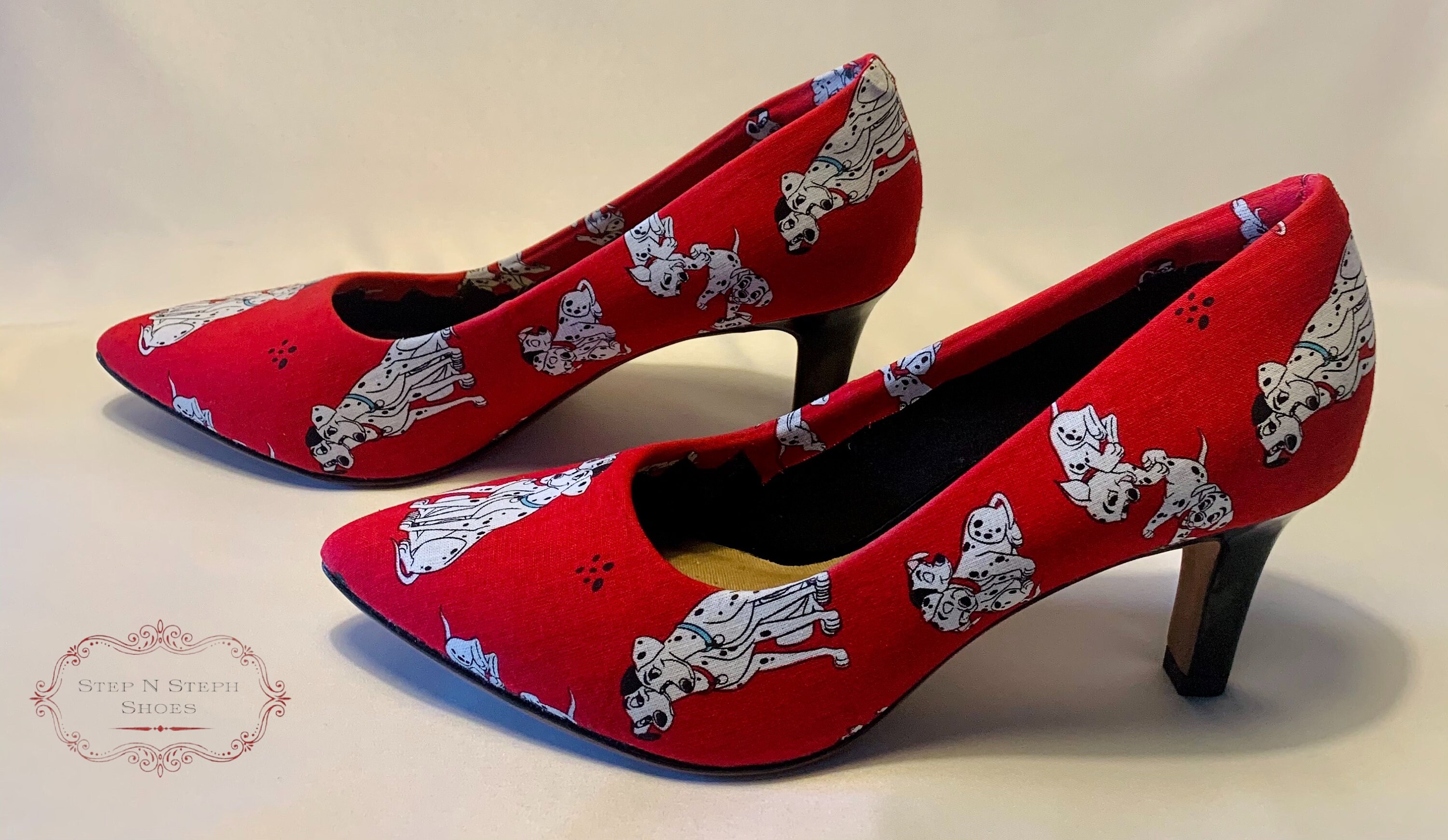 101 Dalmatians Heels Disney Heels Holiday Shoes Red Shoes | Etsy