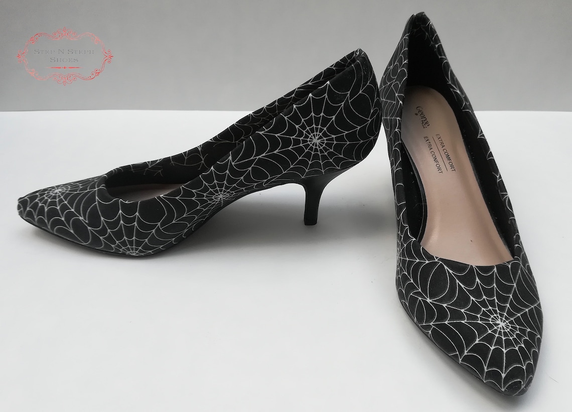 Wicked Webs Spider Web Shoes Halloween Heels Flats - Etsy
