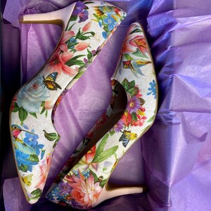 Secret Garden, Hummingbird Heels, Flower Shoes, Holiday Gifts, Birthday ...