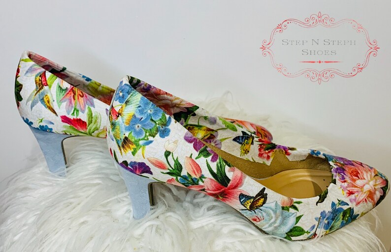 Secret Garden Hummingbird Heels Flower Shoes Holiday Gifts | Etsy