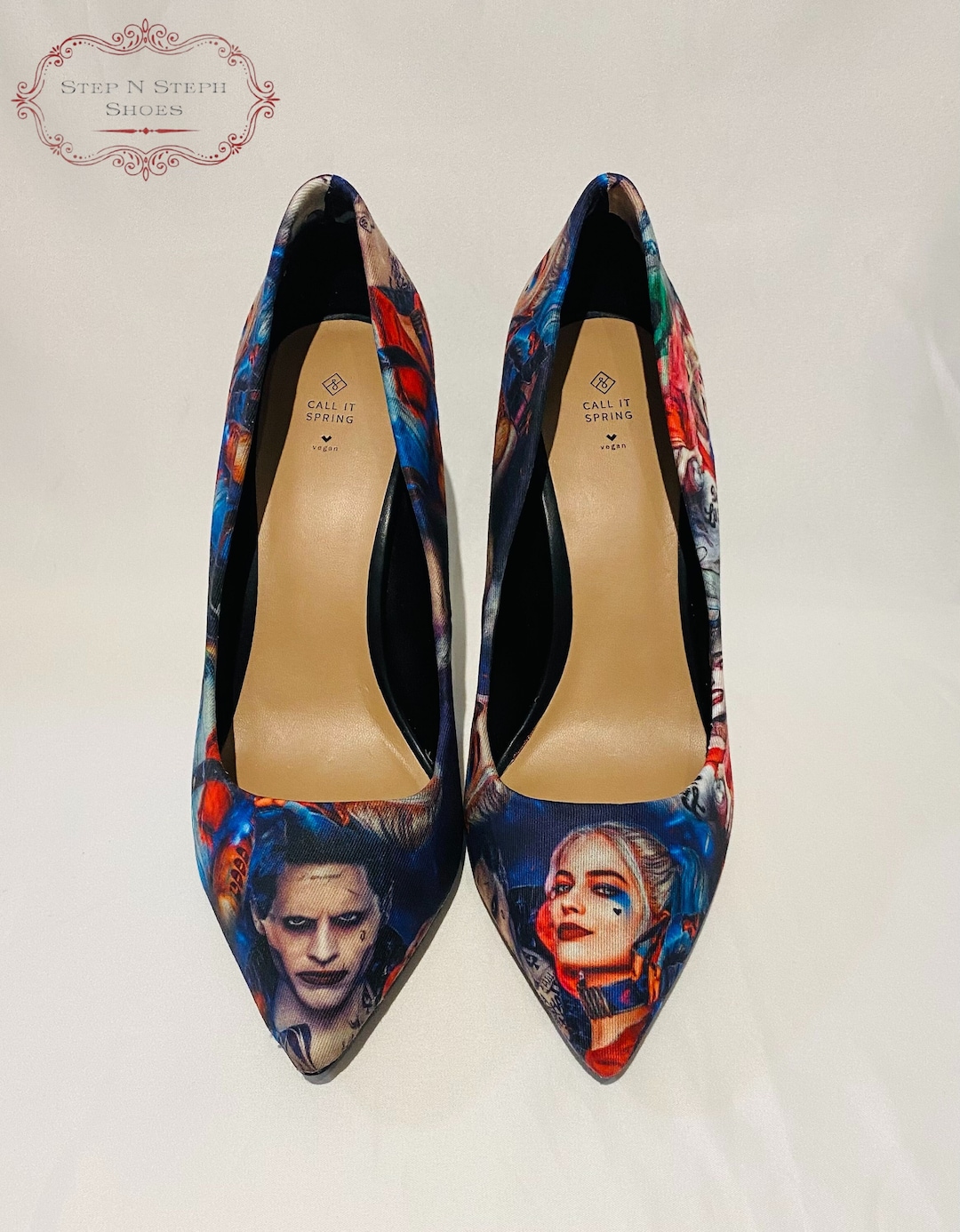 Harley Quinn Heels, Joker Shoes, DC Heels, Comic Book Shoes, Harlequin ...