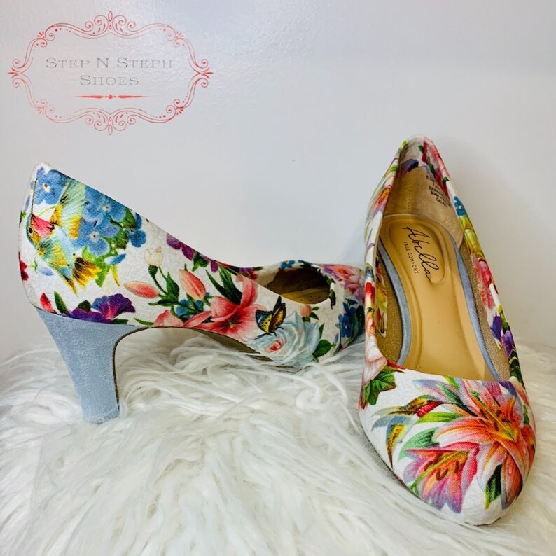 Secret Garden Hummingbird Heels Flower Shoes Holiday Gifts | Etsy