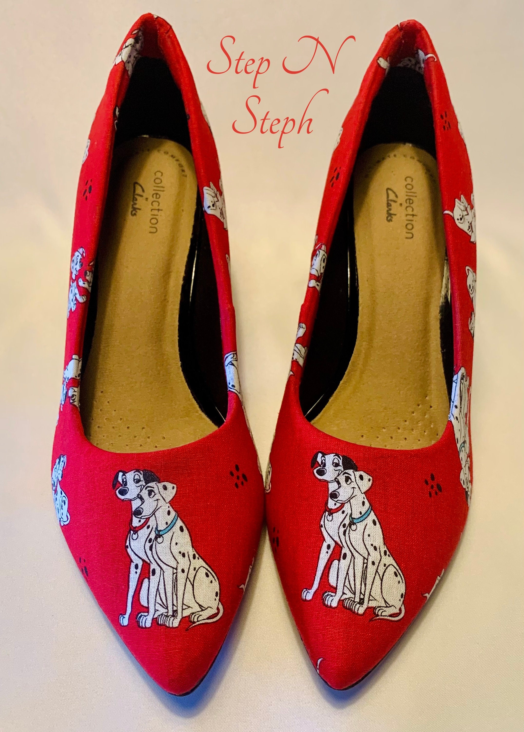 101 Dalmatians Heels Disney Heels Holiday Shoes Red Shoes | Etsy
