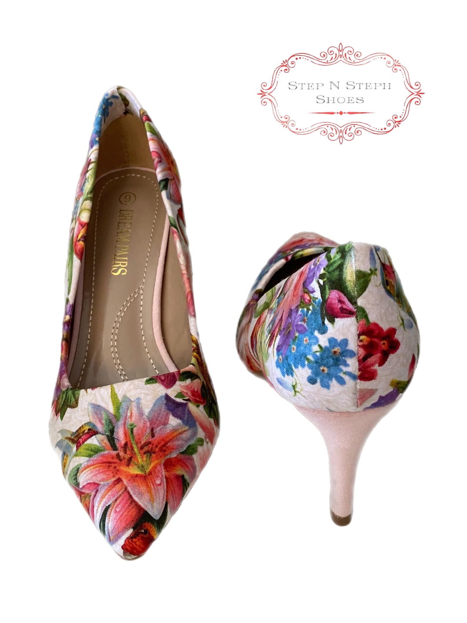 Secret Garden Hummingbird Heels Flower Shoes Holiday Gifts - Etsy