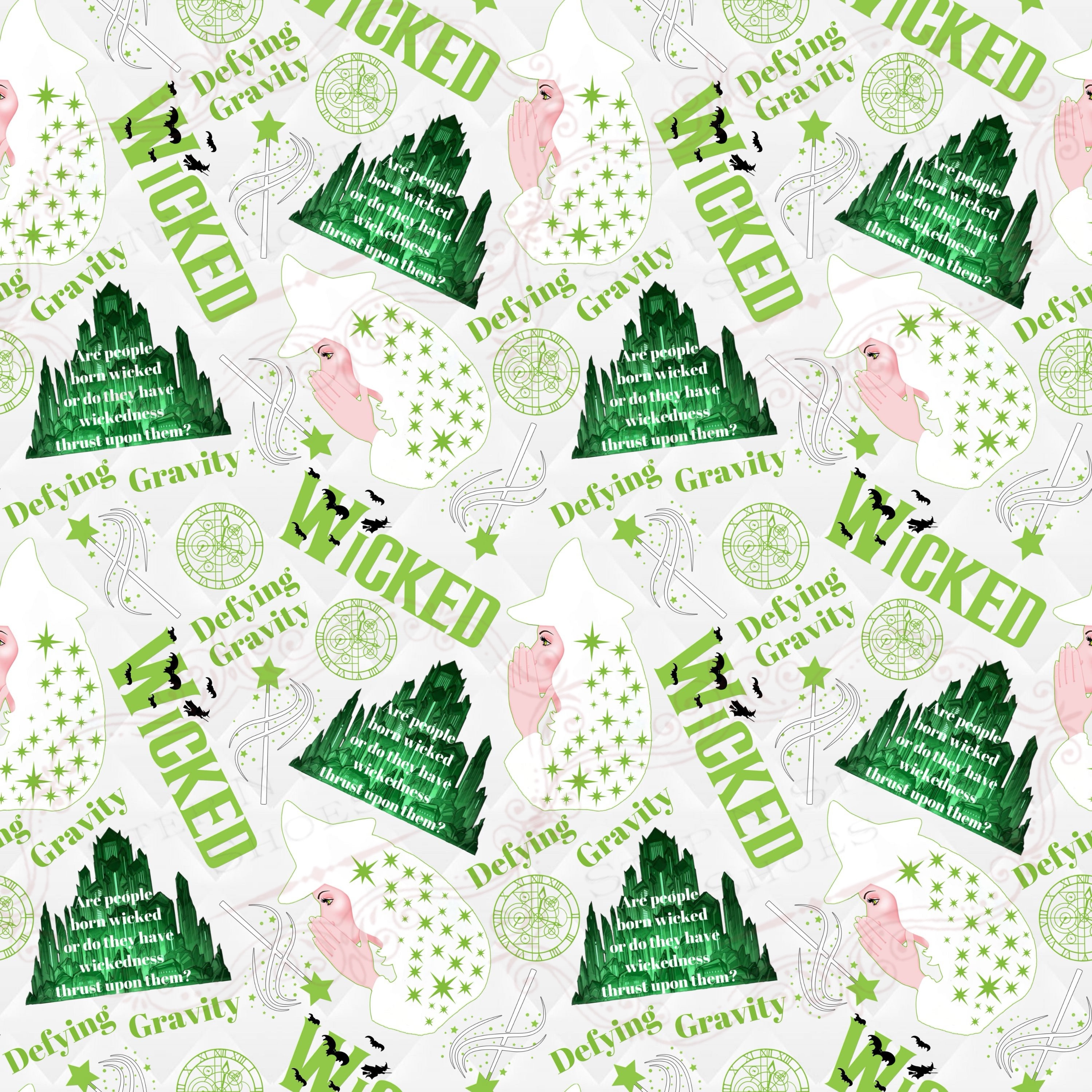 Wicked Seamless Pattern, Wicked the Musical Seamless Pattern, Wicked ...