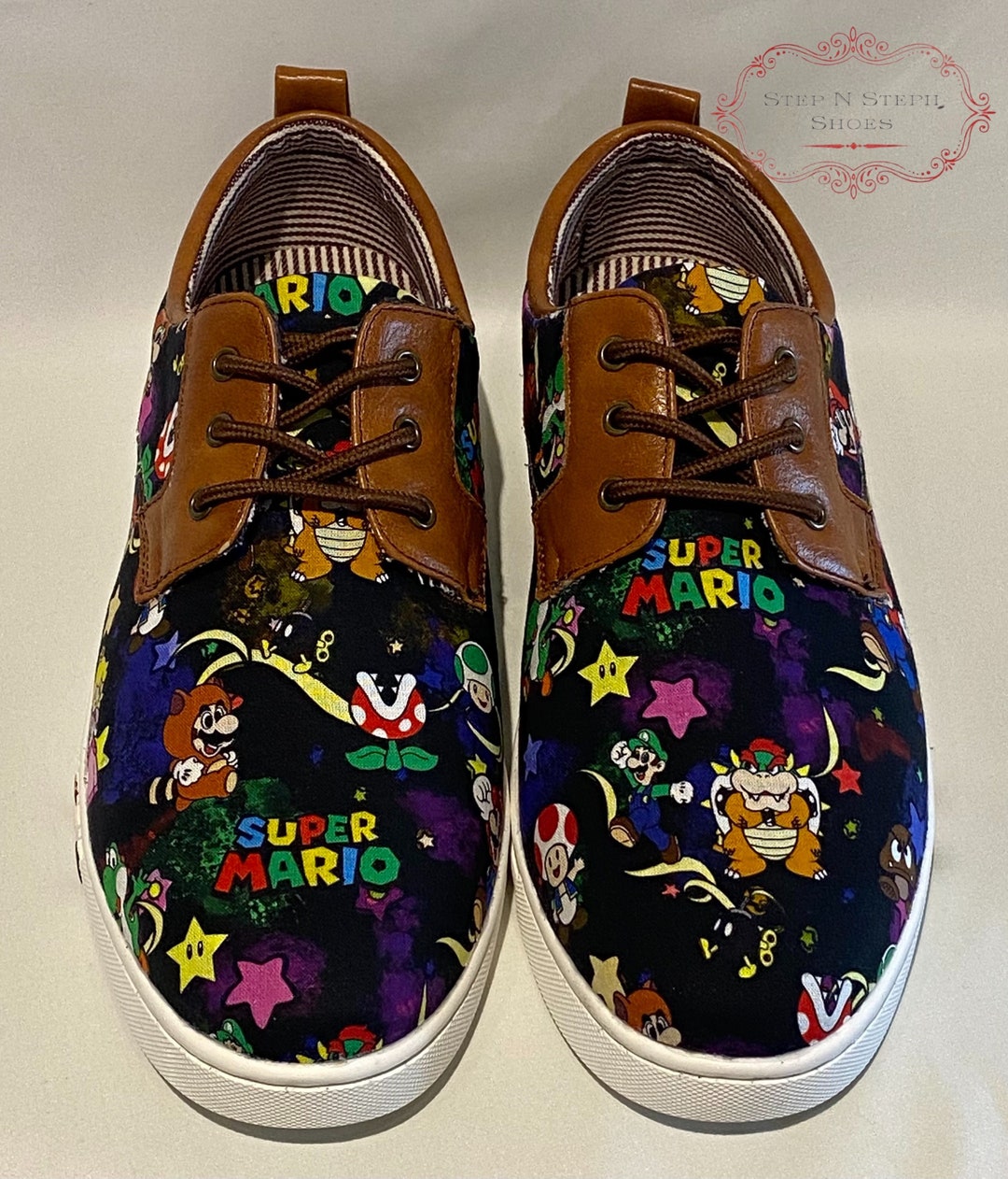 Super Mario Men’s Sneakers, Super Mario Bros Shoes, Nintendo Shoes ...