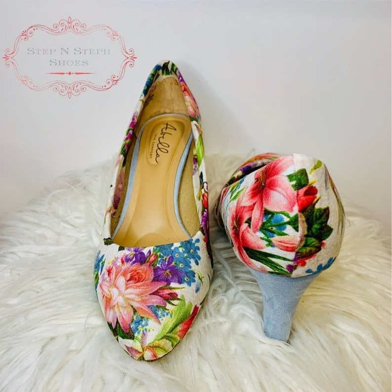 Secret Garden Hummingbird Heels Flower Shoes Holiday Gifts | Etsy