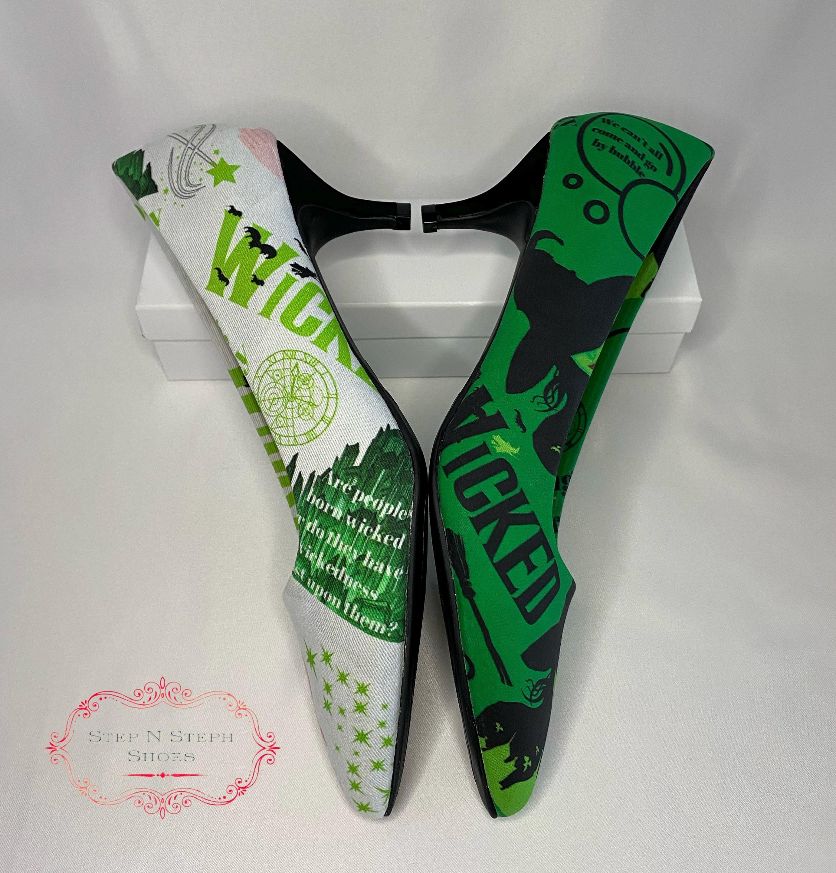 Wicked Heels, Elphaba Shoes, Good Witch Heels, Wicked Shoes, Wicked ...