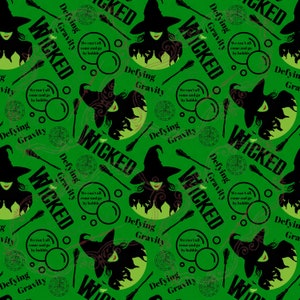 Wicked Seamless Pattern, Wicked the Musical Seamless Pattern, Wicked ...