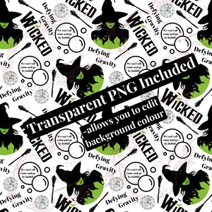 Wicked Seamless Pattern, Wicked the Musical Seamless Pattern, Wicked ...