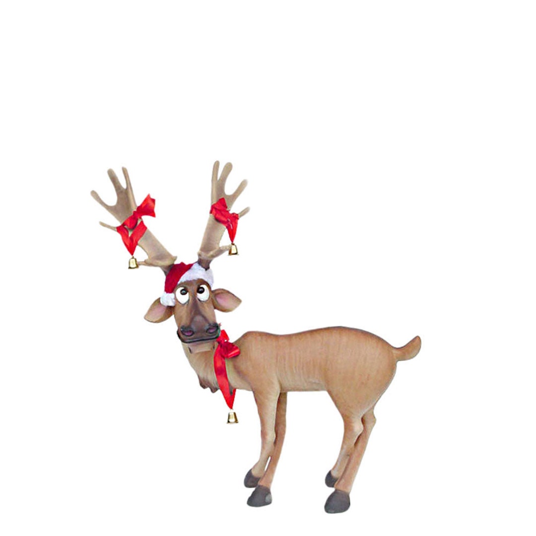 Standing Tangled Funny Reindeer Statue - Etsy