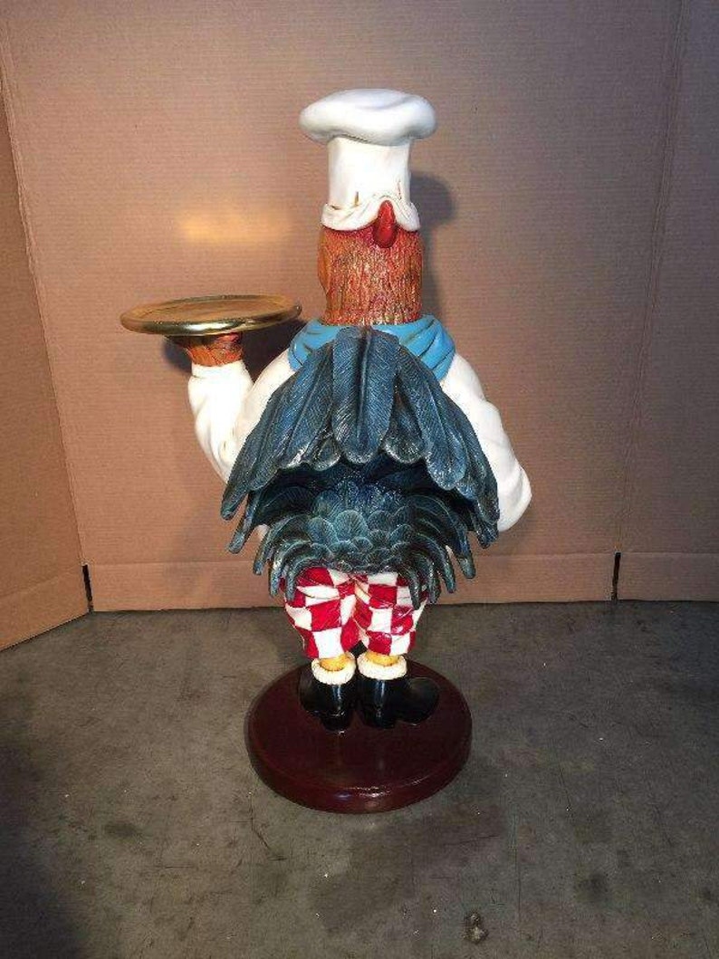 Rooster Cook Butler Statue | Etsy
