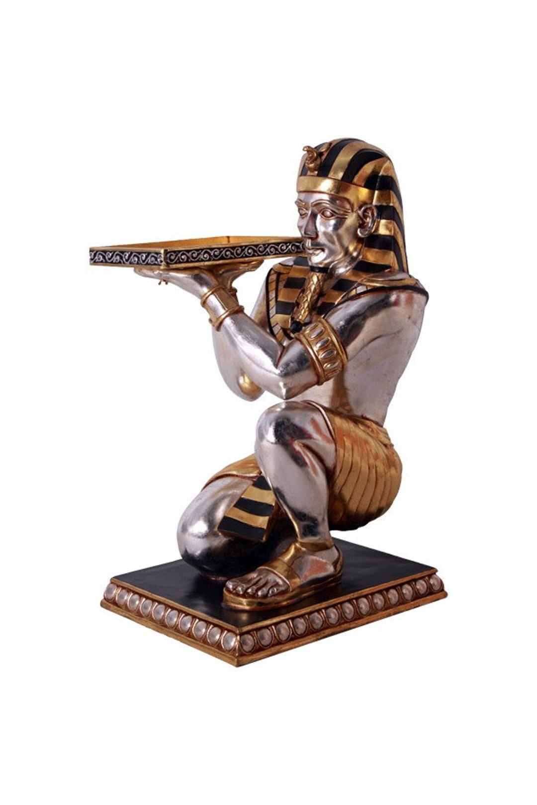 Egyptian Kneeling King Tut Table Life Size Statue - Etsy