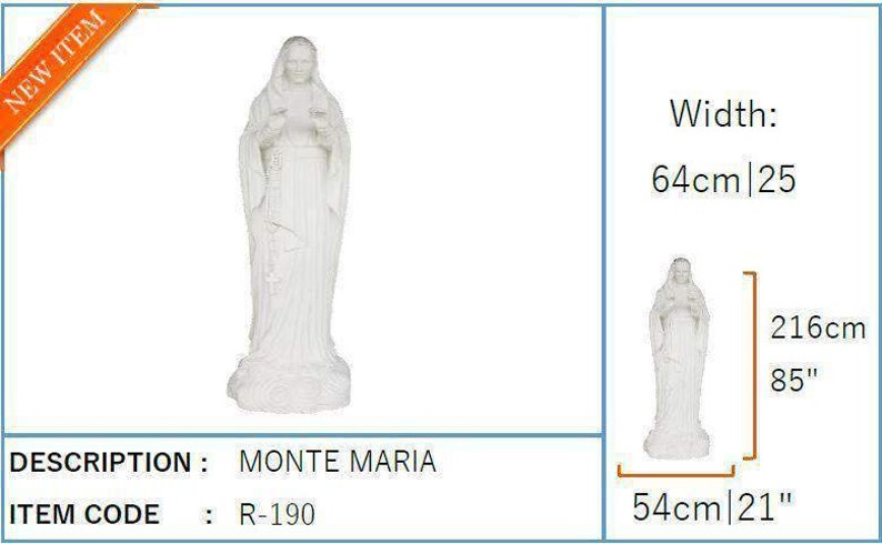 Monte Maria Virgin Mary Christmas Life Size Prop Resin Statue - Etsy