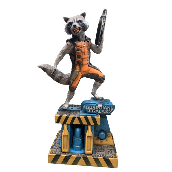 Rocket Raccoon Statue - Etsy