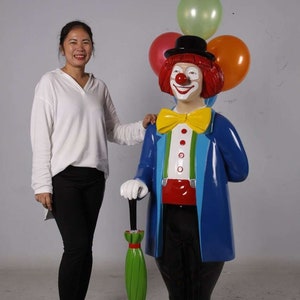Clown With Balloons Life Size Statue - Etsy