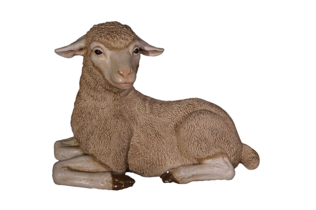 Resting Baby Merino Lamb Life Size Statue - Etsy