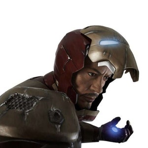 Iron Man 3 battle Version With RDJ Head Life Size Statue - Etsy