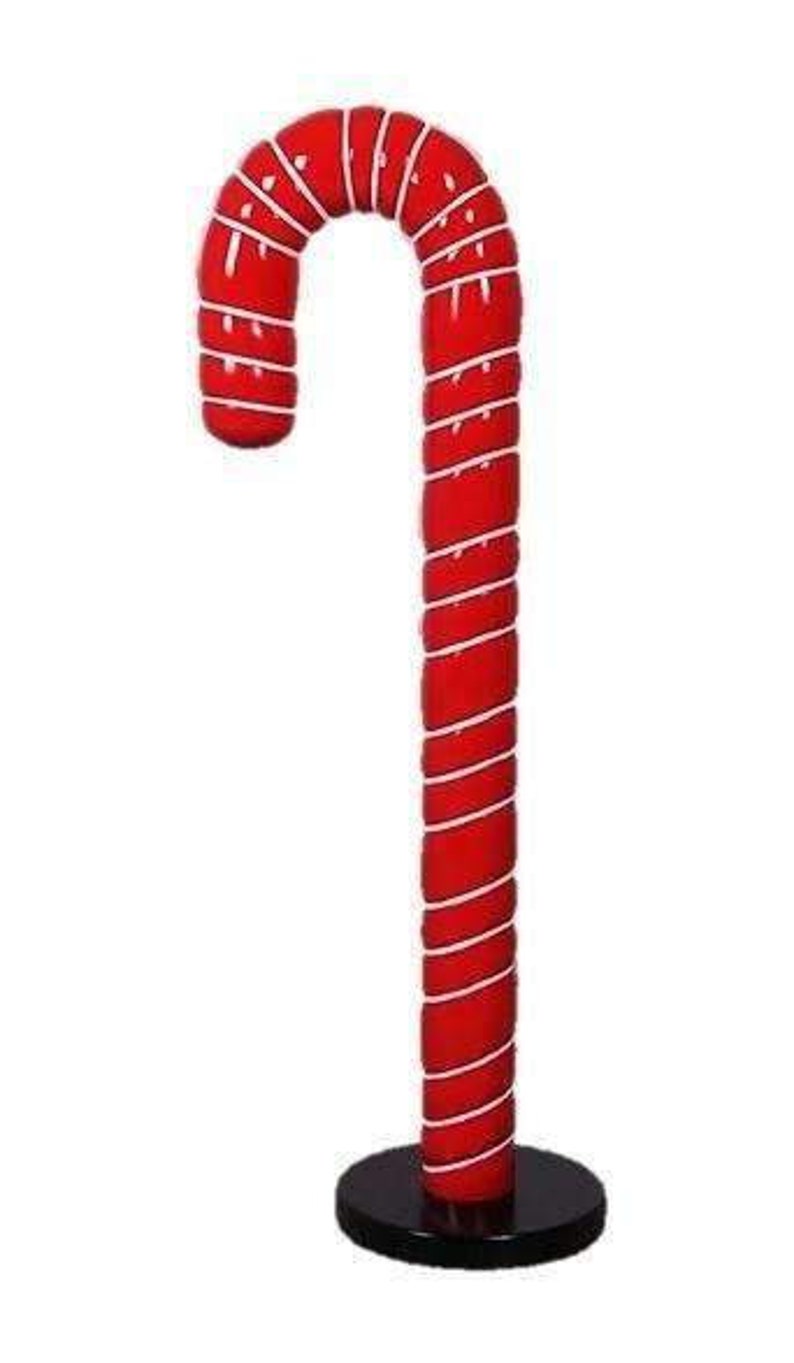 Small Red Candy Cane Over Sized Statue - Etsy