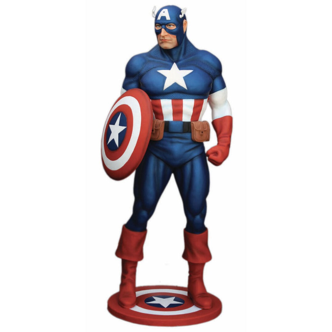 Captain Super Hero Life Size Statue - Etsy