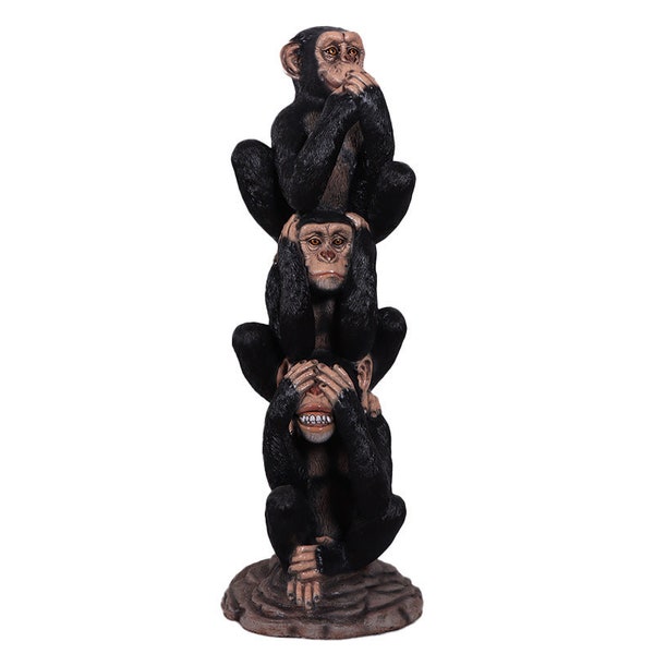 Three Monkeys Statue - Etsy