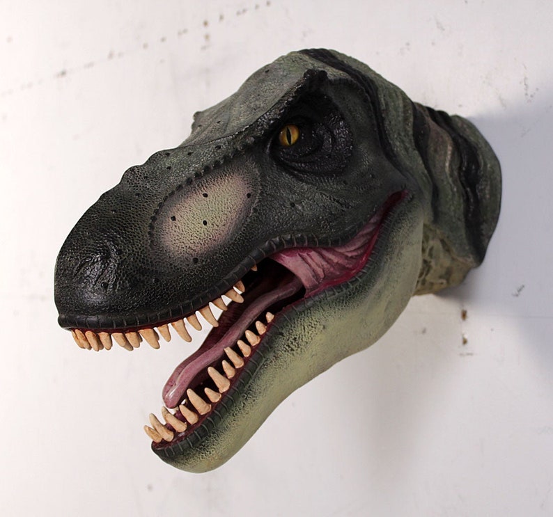 T-rex Dinosaur Head Small Life Size Statue | Etsy