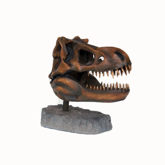 T-rex Dinosaur Skull Head Life Size Statue - Etsy