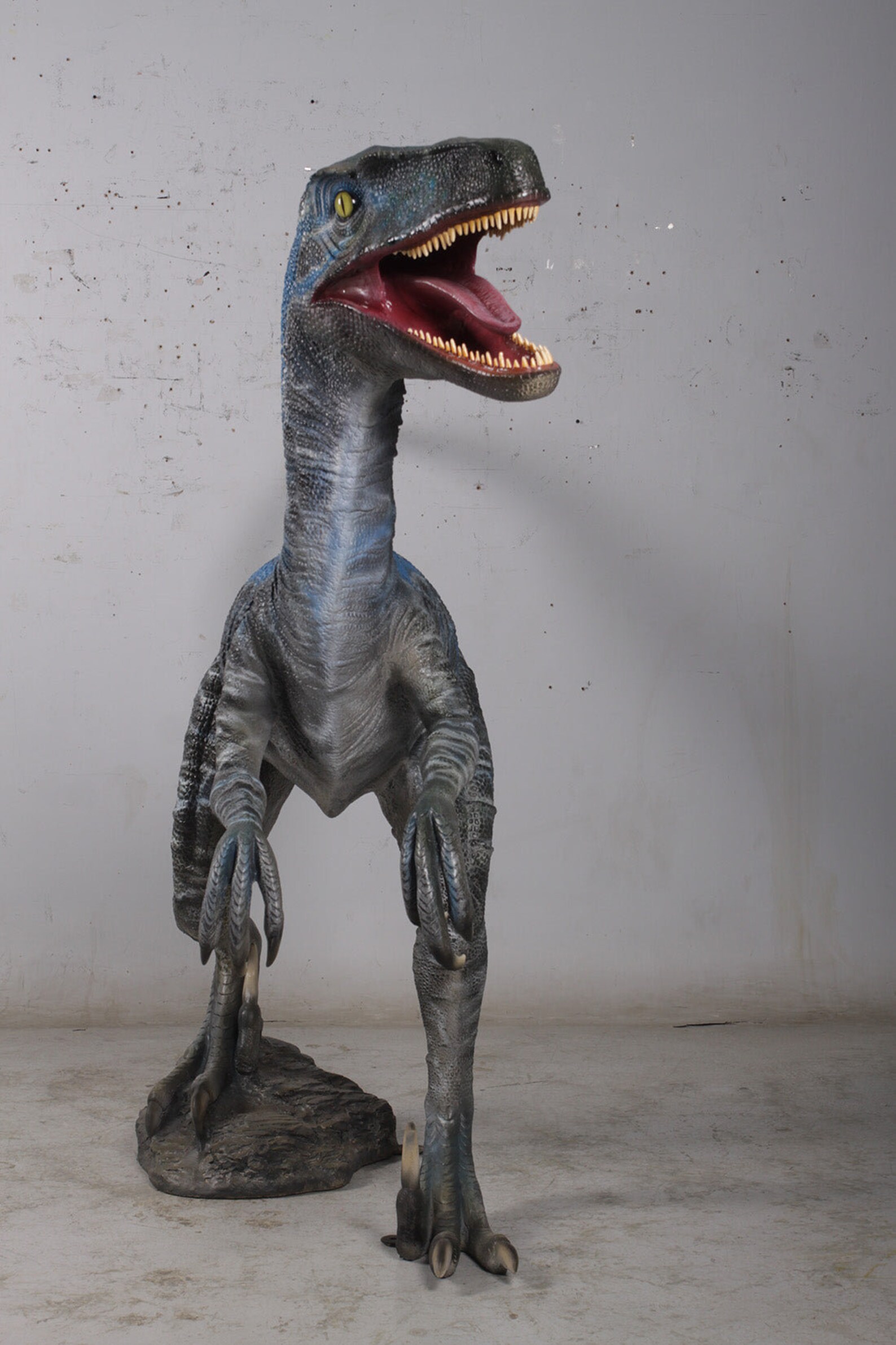 Blue Velociraptor Dinosaur Life Size Statue - Etsy